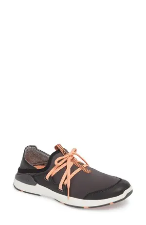 Olukai Miki Li Convertible Sneaker Pavement/ Black Fabric