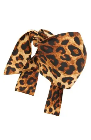 R13 Print Face Scarf - Leopard