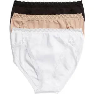Natori Bliss French Cut Briefs - Black/cafe/white