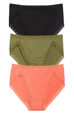 Natori Bliss 3-pack French Cut Briefs Cor/ Th/ Blk