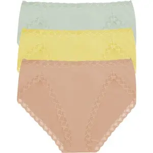 Natori Bliss 3-pack French Cut Briefs Dew/ Yel/ Cf