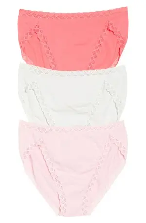 Natori Bliss 3-pack French Cut Briefs Hib/ Ln/ Blo