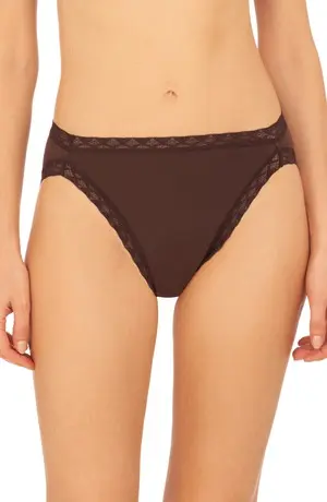 Natori Bliss 3-pack French Cut Briefs Java/ Grey/ Lime