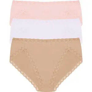 Natori Bliss 3-pack French Cut Briefs Papaya/lavander/cafe