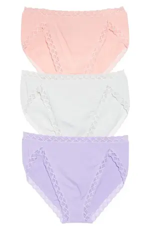 Natori Bliss 3-pack French Cut Briefs Pnk/lin/vi