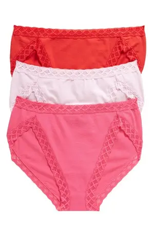 Natori Bliss 3-pack French Cut Briefs Poi/ Bls/ Pk