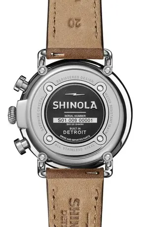 Shinola Runwell Chronograph Strap Watch - Midnighblu