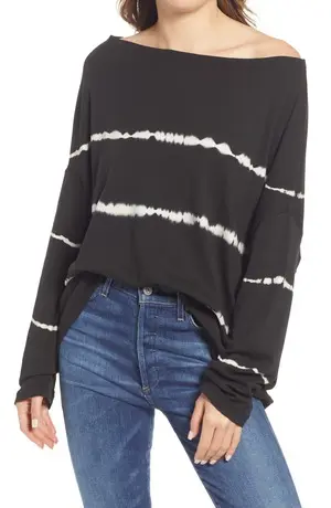 ALLSAINTS Rita Oversize Tie Dye Long Sleeve T-shirt