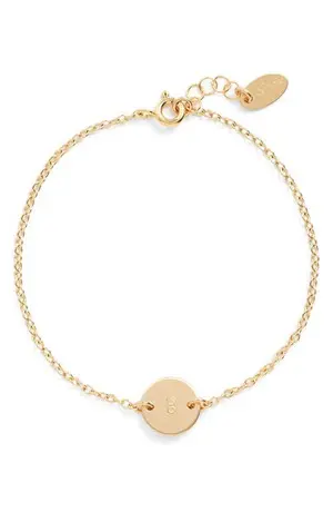 NASHELLE Nashelle Initial Mini Disc Bracelet 14k Gold Fill B