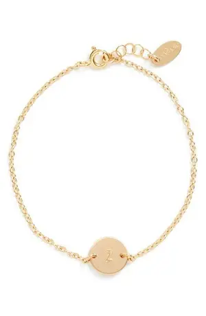 NASHELLE Nashelle Initial Mini Disc Bracelet 14k Gold Fill Z