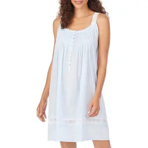 Eileen West Cotton Chemise - Blue