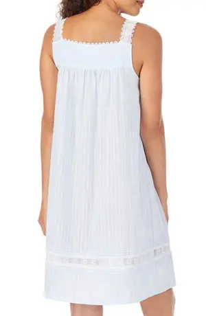 Eileen West Cotton Chemise - Blue