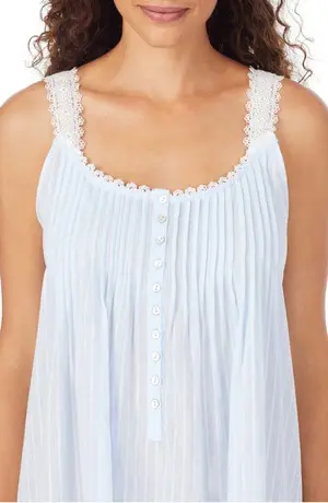 Eileen West Cotton Chemise - Blue