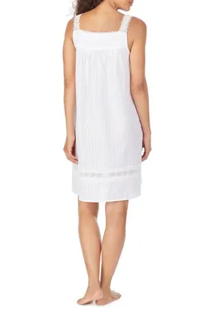 Eileen West Cotton Chemise - White
