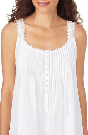 Eileen West Cotton Chemise - White
