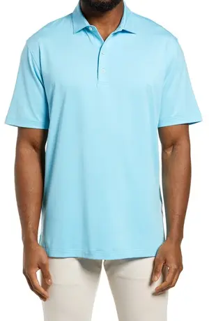 Johnnie-o Birdie Classic Fit Performance Polo Barbados Blue