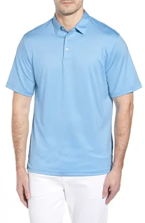 Johnnie-o Birdie Classic Fit Performance Polo Gulf Blue