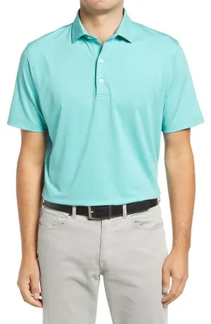 Johnnie-o Birdie Classic Fit Performance Polo Seaglass