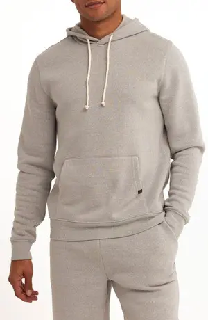 THREADS 4 THOUGHT Fleece Pullover Hoodie - Light Heather Grey