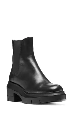 STUART WEITZMAN Stuart Weitzman Norah Chelsea Boot Black Smooth Leather