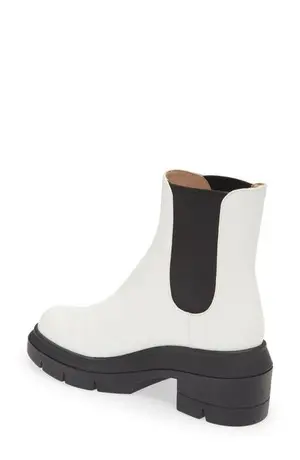 STUART WEITZMAN Norah Chelsea Boot - White.