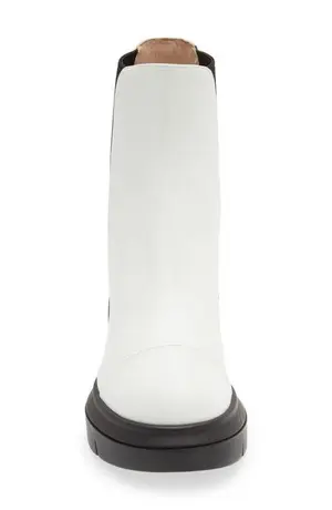 STUART WEITZMAN Norah Chelsea Boot - White.