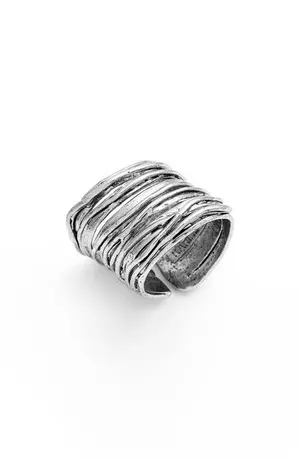 KARINE SULTAN Adjustable Band Ring - Silver