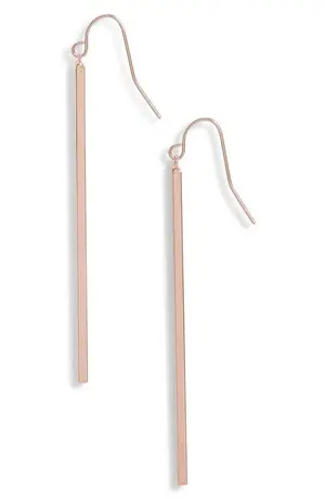 KARINE SULTAN Karine Sultan Linear Drop Earrings Rose Gold
