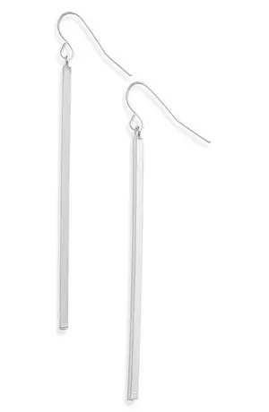 KARINE SULTAN Linear Drop Earrings - Silver