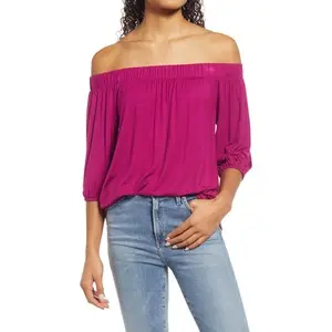 Loveappella Off-the-shoulder Top - Magenta