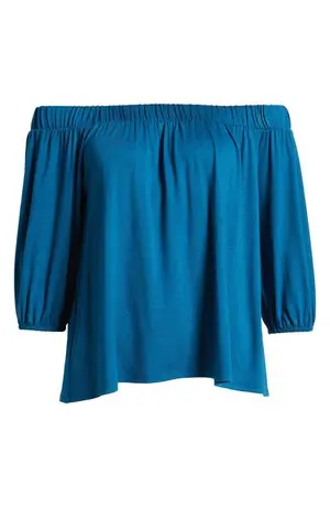 Loveappella Off-the-shoulder Top - Teal