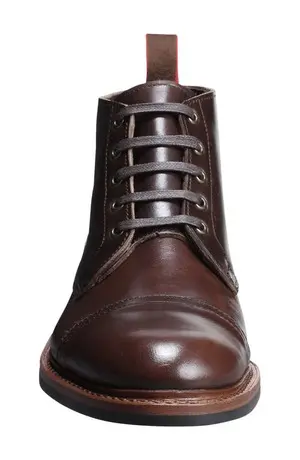 Allen Edmonds Patton Leather Cap-toe Boots - Brown Leather