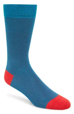Ted Baker London Textured Socks - Mid Blue
