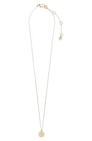 Kate Spade New York Mini Initial Pendant Necklace - Gold - K