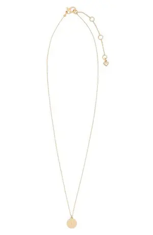 Kate Spade New York Mini Initial Pendant Necklace Gold - L