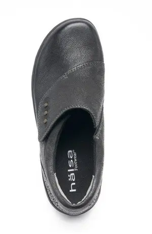 HALSA FOOTWEAR Anna Clog - Black Leather