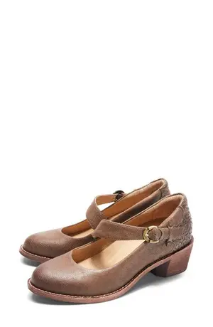 HALSA FOOTWEAR Mia Mary Jane Pump - Taupe