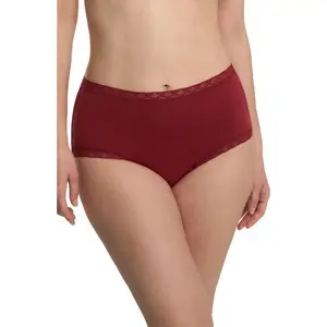 Natori Bliss Stretch Cotton Full Briefs Dk Red