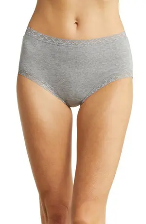 Natori Bliss Stretch Cotton Full Briefs Hthr Grey