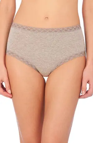 Natori Bliss Stretch Cotton Full Briefs Light Grey Heather