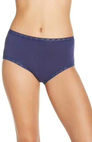 Natori Bliss Stretch Cotton Full Briefs True Navy