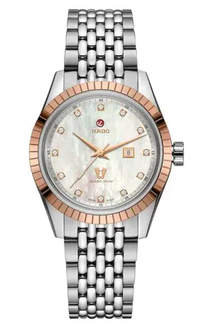 RADO Tradition Golden Horse Diamond Bracelet Watch - Silver/mop