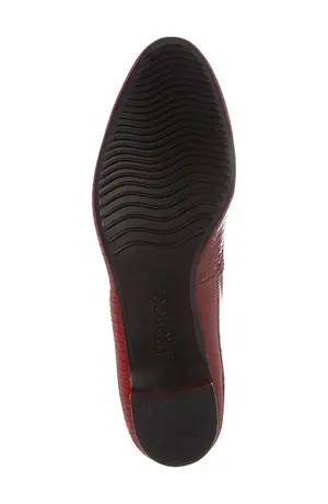 J. Reneé Bambalina Block Heel Pump - Deep Red Faux Leather
