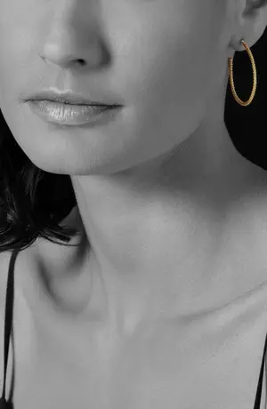 Lagos 18k Caviar Hoop Earrings