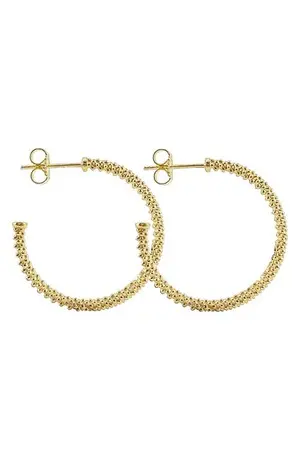 Lagos 18k Caviar Hoop Earrings