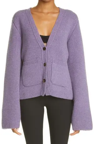 Khaite The Scarlet Cardigan Amethyst