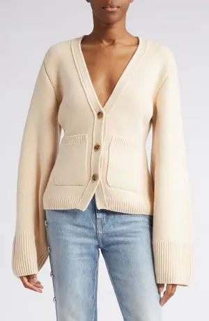 Khaite The Scarlet Cardigan Custard
