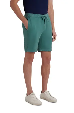 Bugatchi Drawstring Linen Shorts - Celadon