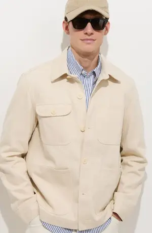ALEX MILL Garment Dyed Work Jacket - Natural
