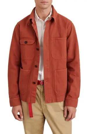 ALEX MILL Garment Dyed Work Jacket Red Clay